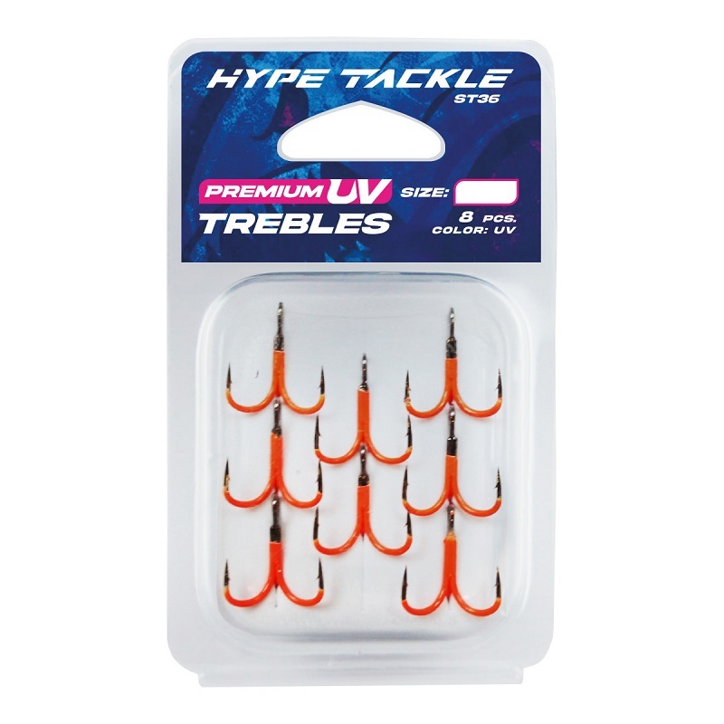 Hameçons triples Hype Tackle ST36 UV #6 8pcs » Magasin de pêche ...